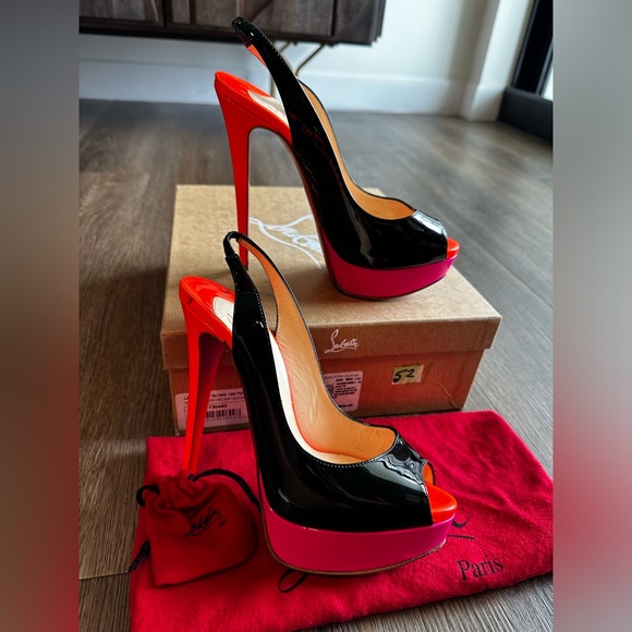 Christian Louboutin | Shoes | Christian Louboutin Lady Peep Slingback Shoe | Poshmark